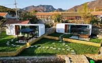 China Customized Two Story Homes Design Container House with Rock Wool Sandwich Panel Wall for sale