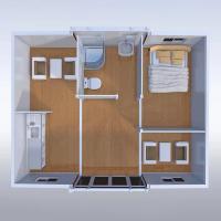 China Double Wing Expansion Container House Made of Eco-Friendly Materials and Steel Door for sale
