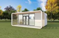 China Composite Wood Floor Modern 20ft Modular Apple House Cabin with Eco-Friendly Materials for sale