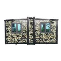 China Double Wing Container House with Red Steel Door and Online Technical Support Provided for sale