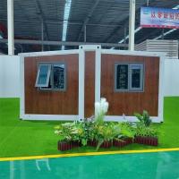 China Double Wing Container House with Red Steel Door and Online Technical Support Provided for sale