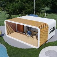 China Apple Cottage Glass House Prefabricated Bungalow with Cut Board Wall and Aluminium Plate for sale