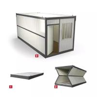 China Fast Installation Flat Pack Folding Containers Prefab Houses with Sandwich Panel Wall for sale