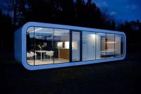 China Modular Prefab Tiny Homes Container Office Portable Apple Home Pod Movable Apple Cabin for sale