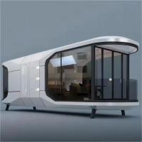 China Rock Wool Sandwich Panel Wall Space Capsule House Luxury Modern Prefabricated House for sale