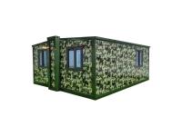 China 20 Foot Red Steel Door Double Wing Expansion Box Habitable Container Outdoor Living for sale