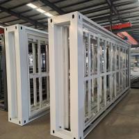 China 20 Foot Red Steel Door Double Wing Expansion Box Habitable Container Outdoor Living for sale