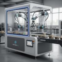 China Integrated Robotic Pick-Place One-Pass Water-Based Digital Printer for Molded Pulp – Inline Automated Decoration for sale