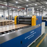 China 20m/min MDF Hot Melt Roller Coater 250mm Sponge Roller for Water Based Paint Coating for sale