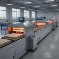 China Infrared Drying Line for Furniture Board and Molded Pulp 600-2000mm Belt Width 30-200kW for sale