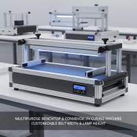 China Customizable Benchtop Conveyor UV Curing Machine 650mm Belt Width 0.5-30 m/min Speed for sale