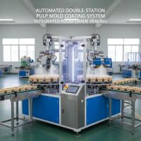 China Automated Double Station Pulp Mold Coating System 5.5 kW for Food Grade Sealing for sale