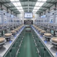 China 24-Station Automatic Spin Coating Line 1020mm for Pulp Molded Food Containers Waterproofing for sale