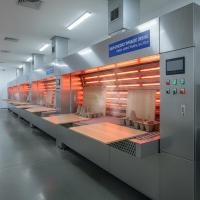 China Infrared Drying Line for Furniture Board and Molded Pulp 600-2000mm Belt Width 30-200kW for sale