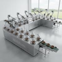 China Modular 24-Station Robotic Spin Coating Workcell for Molded Pulp Internal Coating 350x350mm for sale