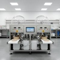China Dual-Station Spin Coater for Pulp Molded Tableware Barrier Coating 300mm for sale