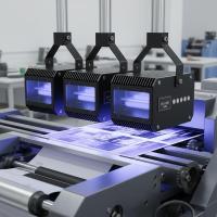 China 3 UV Lamps Black Printing Press UV Curing Equipment 5500-6000 Sheets/Hour for sale