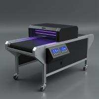 China 2.15KW 13m/min Black LED UV Curing Conveyor System with 300mm Belt Width and Stepless Speed Control for sale