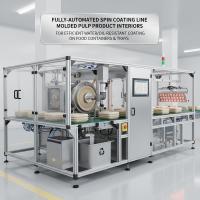 China Fully Automated Spin Coating Line for Molded Pulp Products 400mm x 300mm 15-25 Cycles per Minute for sale