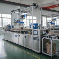 China 24 Station Rotary Coating Line for Internal Coating of Pulp Molding 500 1500 Pieces per Hour for sale