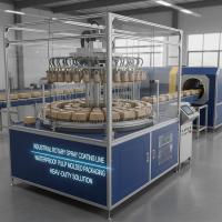 China Industrial Rotary Spray Coating Line for Waterproof Pulp Molded Packaging - Heavy-Duty Solution for sale