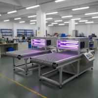 China Two Lamp UV Curing Conveyor System 6.8KW Air Cooling 550mm Belt Width for sale