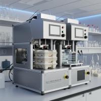China Dual-Station R&D Coater DS-FL400 100-8000 RPM for Molded Pulp and Multi-Substrate Testing for sale