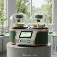 China Carbon-Neutral Dual-Station Spin Coating Prototyper for Plant-Based Tableware 80% Renewable Energy 95% Water Recycling for sale