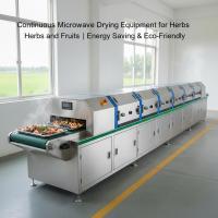 China Continuous Microwave Drying Equipment 60kW-200kW for Herbs Fruits Nuts 500mm-1200mm Width for sale