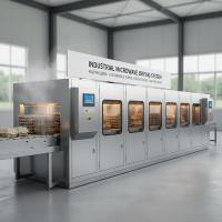 China Industrial Microwave Drying Machine for Pulp Molding 30kW to 100kW Customizable Tunnel System for sale