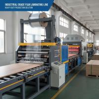 China Industrial Film Laminating Line for Wood Panels 500-2000 Panels per Shift 50-200 Tons for sale