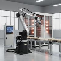 China Pulp Molding Robotic Spray Painting System 380V 50HZ for sale