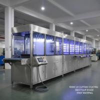 China 60KW 380V UV Curtain Coating Machine with Four-Stage Conveyor System for Shoe Materials at 80m/min Speed for sale