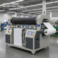 China Energy Saving Rotary Heat Press Machine 1300mm Width 1-3 m/min Speed for Cups Plates Thermal Transfer for sale
