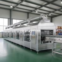 China 13.5m Double Layer Hot Air Drying Machine Line - 1320mm Width, 1800 pcs/hour Capacity for sale