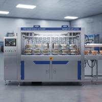 China 24-Station Spin Coating Machine for Pulp Molding Fiber with Barrier Coat - 380V PLC Control System for sale