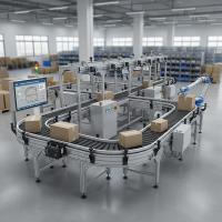 China OSMANUV OSM-GR-1320# High Speed Belt Conveyor System - 50kg/h Capacity, 220V Servo Motor, 2m Length for sale