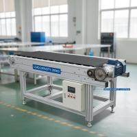 China 200kg Load Capacity Conveyor Belt Machine 220V PLC Rubber Belt Servo Motor for sale