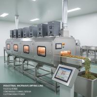 China Industrial Microwave Drying Line 6-200 kW Continuous Tunnel for Food Herbs for sale