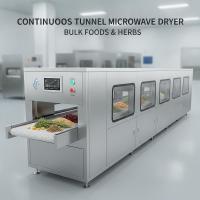 China Continuous Tunnel Microwave Dryer for Bulk Foods & Herbs – Customizable Power (12-200kW) & Conveyor Speed for sale