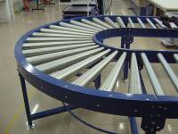 China OSM-ZWJ-1320 180-Degree Turning Conveyor Belt Machine with 5-20 m/min Speed Control and 1320mm PVC Belt for sale