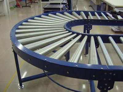 China OSM-ZWJ-1320 180-Degree Turning Conveyor Belt Machine with 5-20 m/min Speed Control and 1320mm PVC Belt for sale