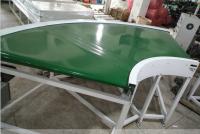 China OSM-ZWJ-1320 180-Degree Turning Conveyor Belt Machine with 5-20 m/min Speed Control and 1320mm PVC Belt for sale