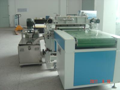 China OSMANUV Curtain Coating Machine with 400mm Roller Diameter, 1000mm Width, and 0-50m/min Speed for sale