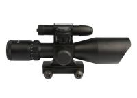 China Integral Sunshade Long Range Hunting Scopes With Green Laser 20mm Mount for sale
