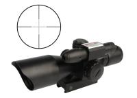 China Integral Sunshade Long Range Hunting Scopes With Green Laser 20mm Mount for sale