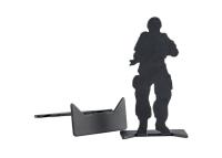 China Durable 66g Shooting Target Set , Steel Shooting Targets 80mm Height for sale
