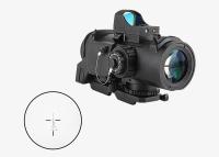 China Metal 4 X3 2F Air Riflescope Tactical Hunting Scope Red Illuminated With Detachable Mini Red Dot Sight for sale