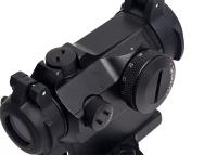 China Black Finish Compact Red Dot Hunting Scopes With Flip - Up Lens Cover 24mm Magnification for sale