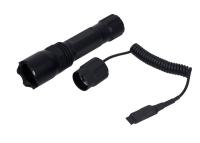 China ANS LED Torch Tactical Flashlight 400 Lumens White Aircraft - Grade Aluminum Tube Anodized Black for sale